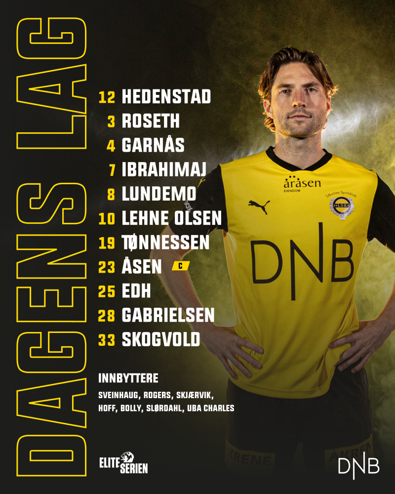 Disse 11 starter mot Glimt på Aspmyra / Lillestrøm